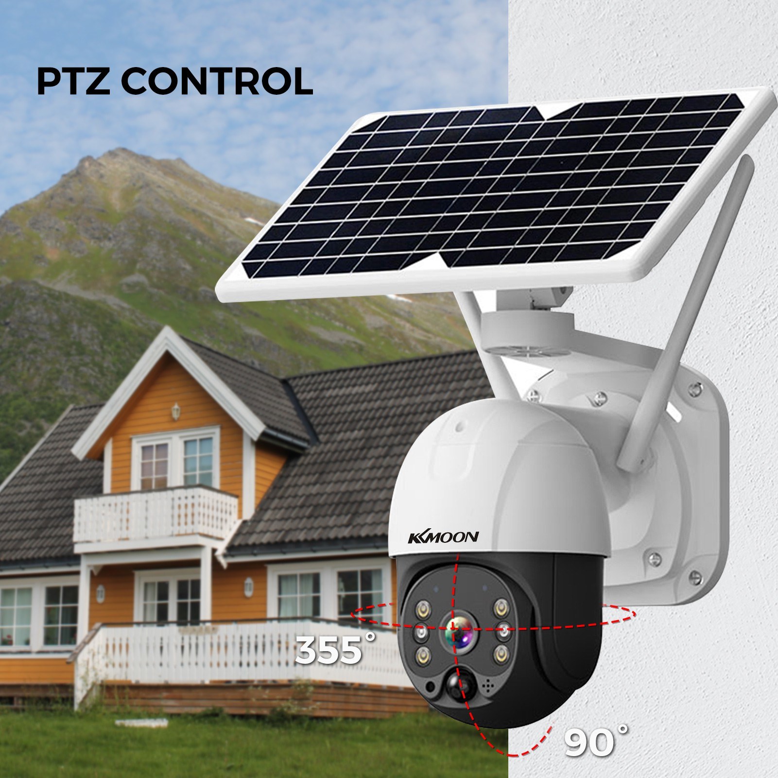 Wireless Solar Panel Security Camera, Wireless Rechargeable Battery ...