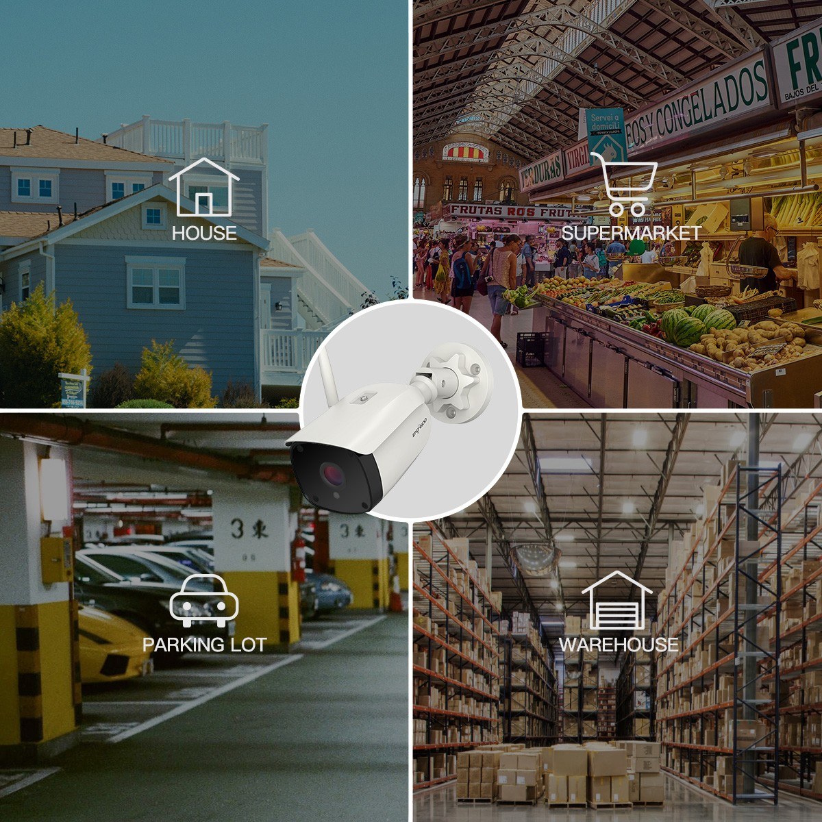 CACAGOO Outdoor Security Camera, 1080p Cloud Cam ，Waterproof Night ...