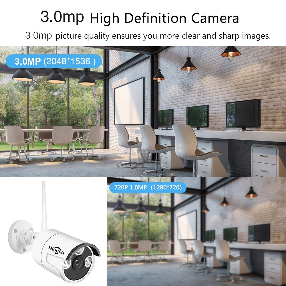 K8208-8 8CH NVR + 4 Cameras Wireless NVR Kit Security Surveillance System