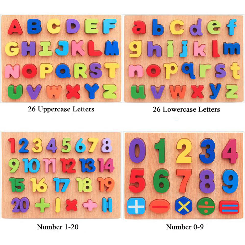 Two Types of Wooden Number Educational Toys