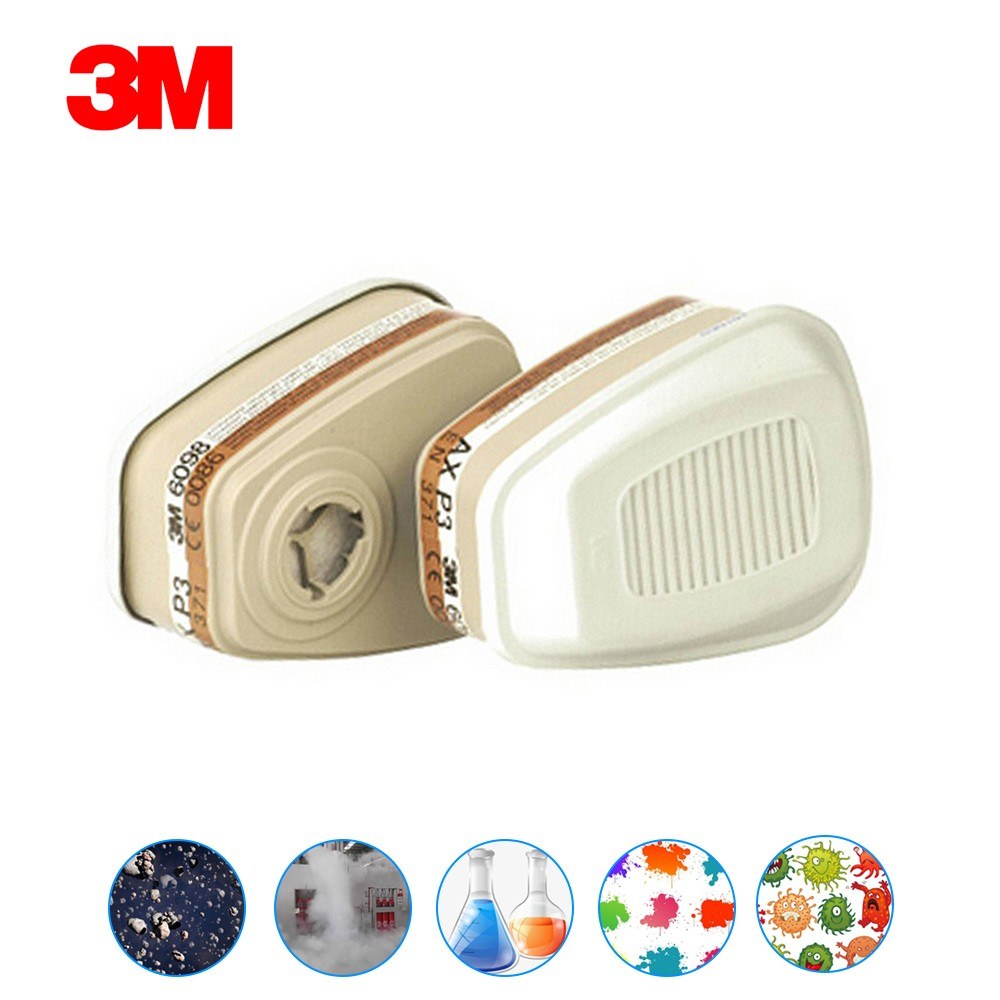 3M 6098 Chemical Respirator Anti-Gas&Vapour&Particulate Filter Respiratory Protection Standard ...