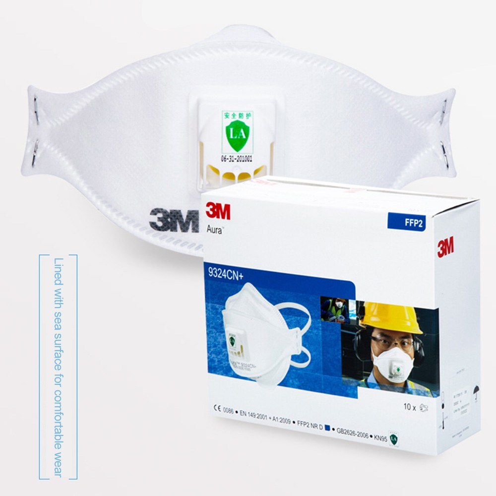 10 Unids 3M 9324+ Respirador de Partículas KN95 con Válvula de ...