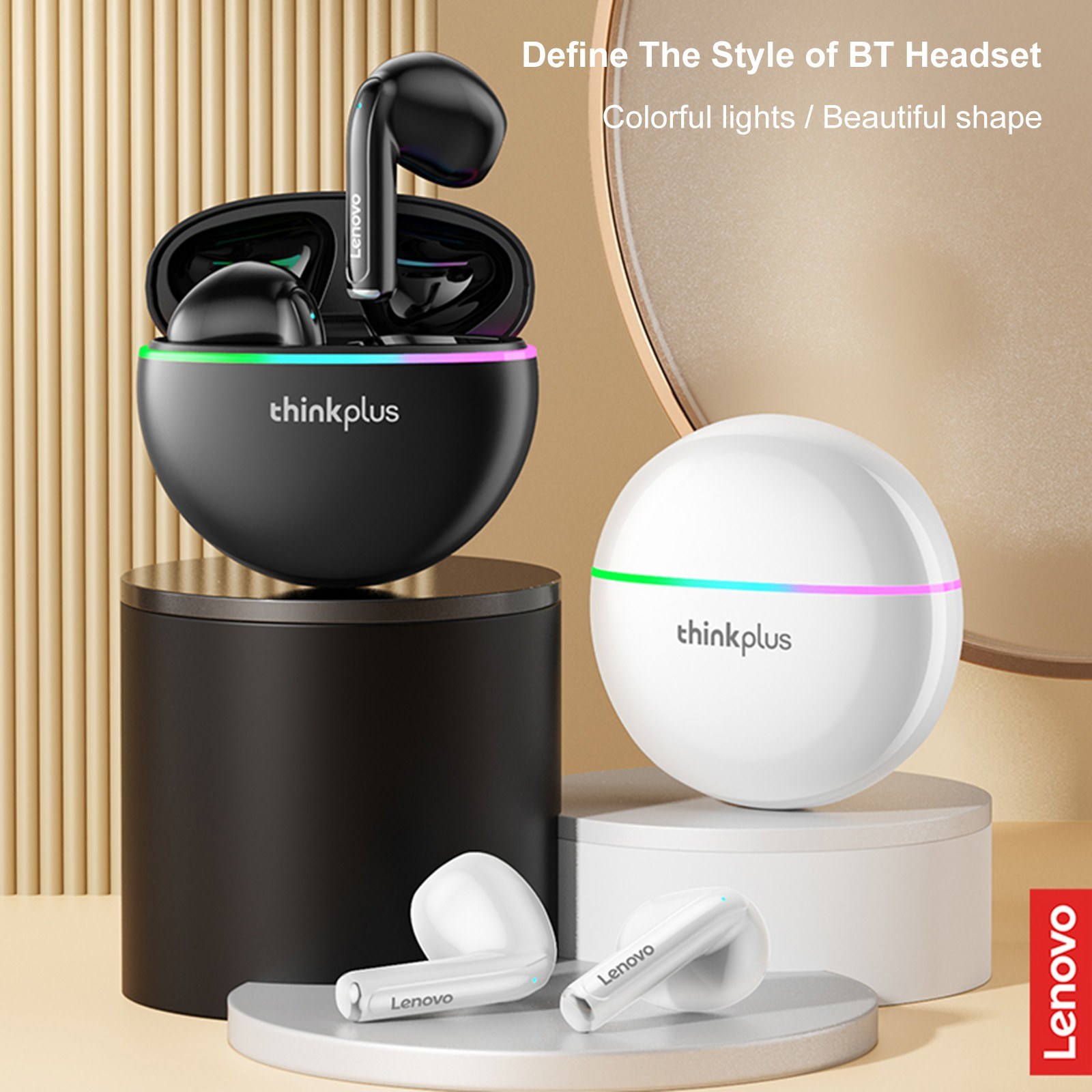 Lenovo THINKPLUS live pods XT97 BT Wireless Headphones with Flash LED ...