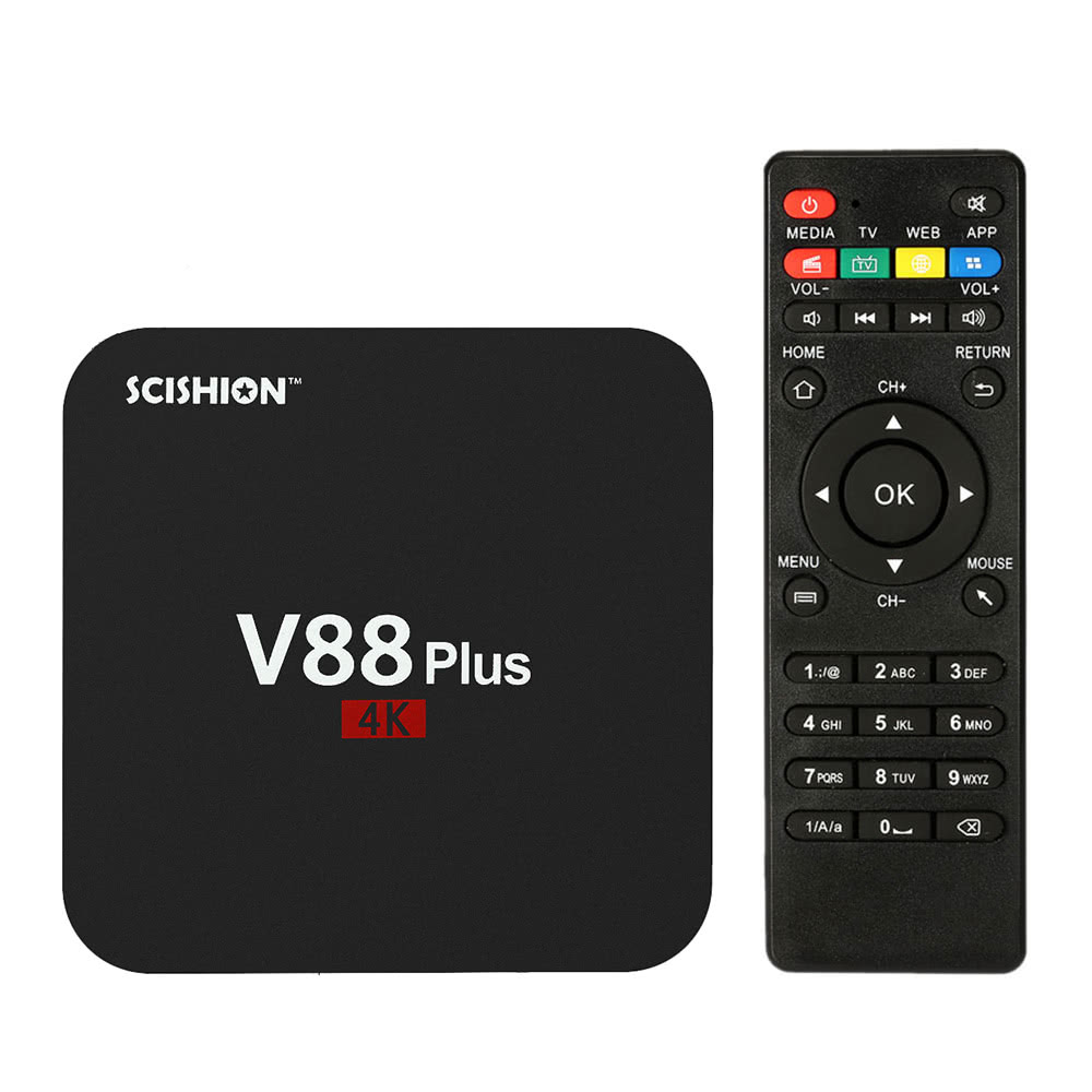 V88 Plus Smart Android 6.0 TV Box RK3229 Quad Core UHD 4K 2G / 8G Mini ...