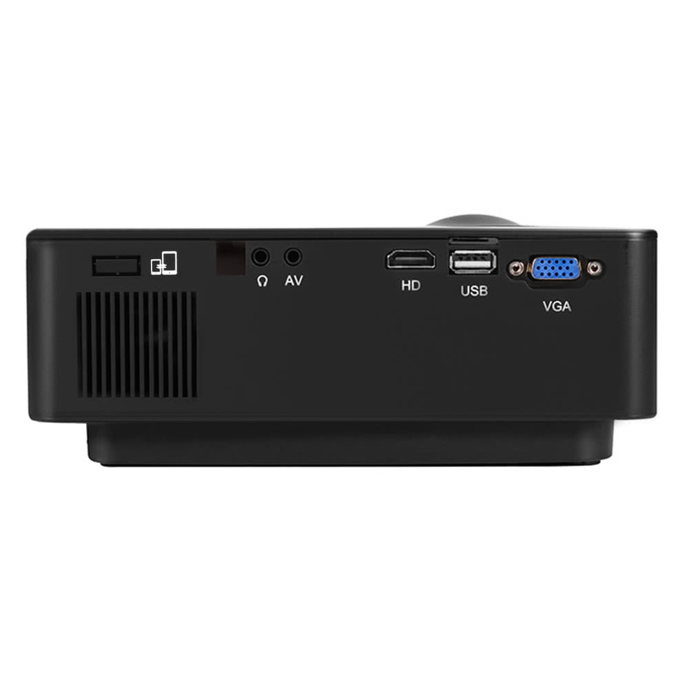 E08 Full Color 100" LED Projector 1200 Lumens 1080P 1000 : 1 Contrast Ratio