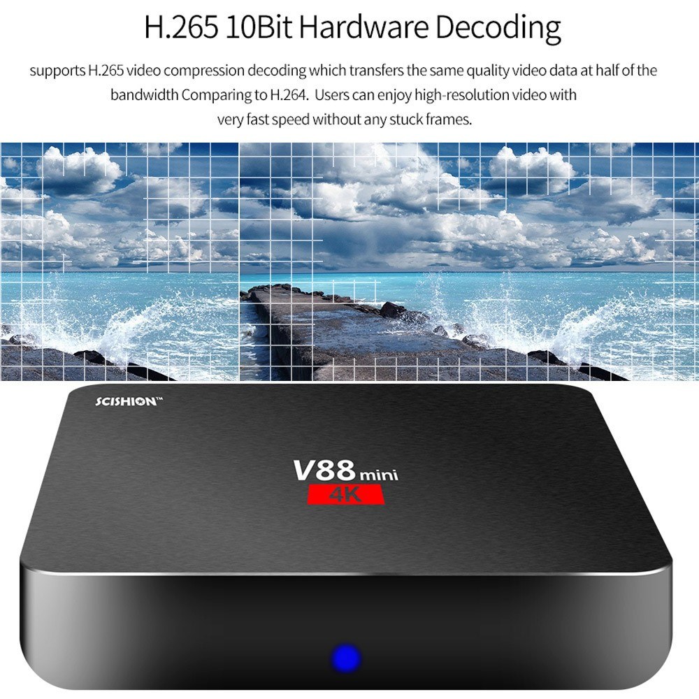 SCISHION V88 mini Smart Android TV Box Android 6.0 Rockchip 3229 Quad ...
