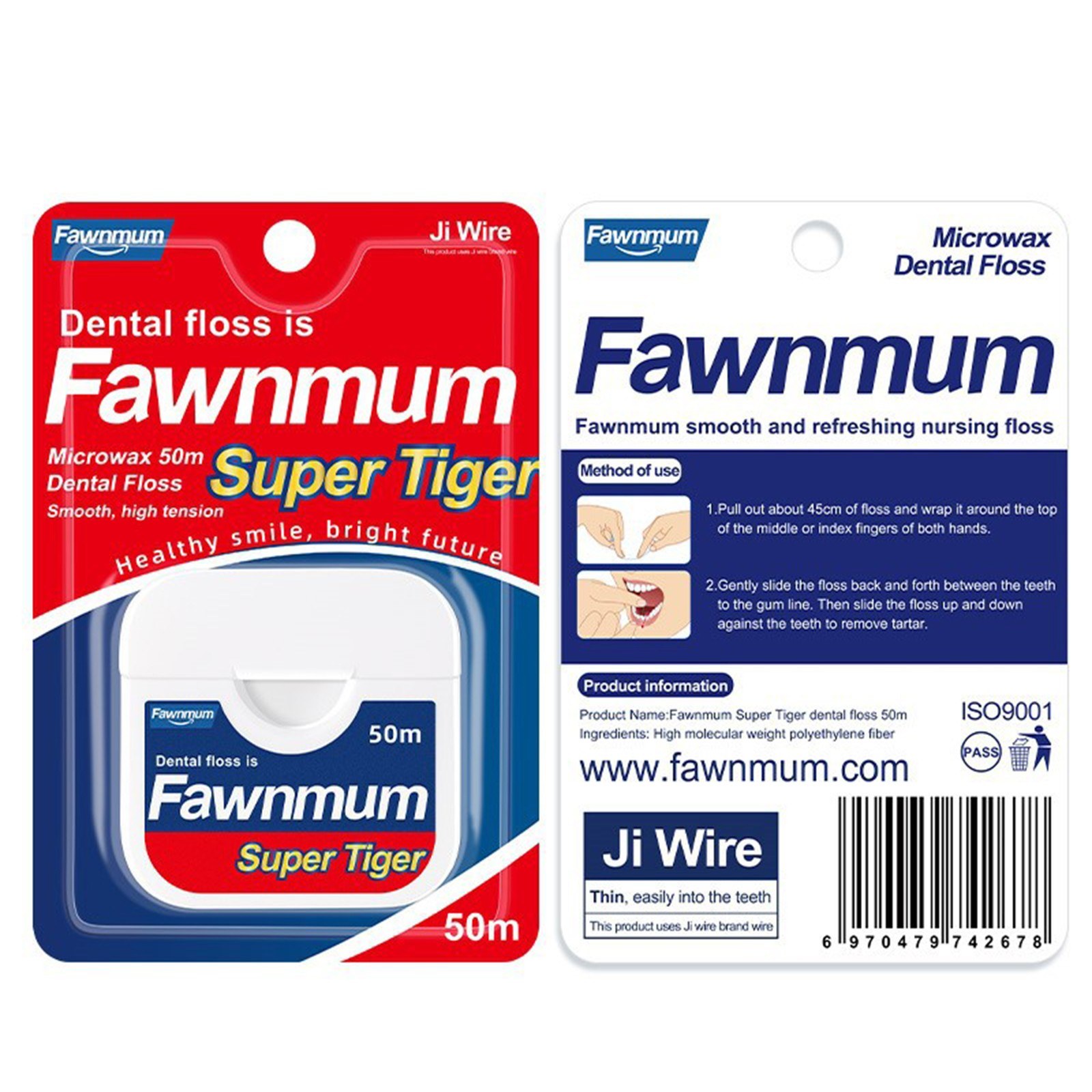 Mint Flavour Roll Floss Floss String with Carrying Case for Adults Kids ...