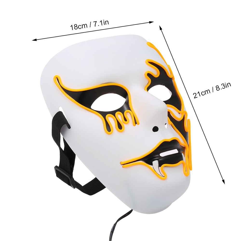 Wire LED Mask Light Up Halloween Mask