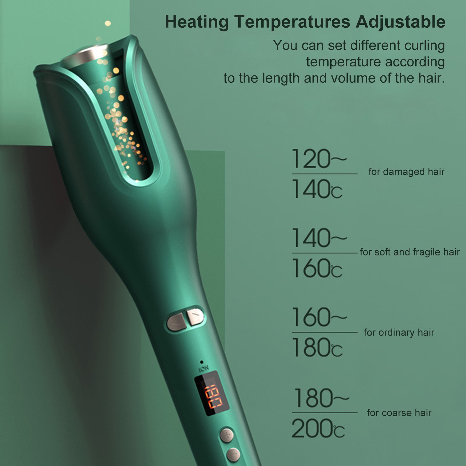 Auto Hair Curler Automatic Curling Iron with Rotate Left and Right ...