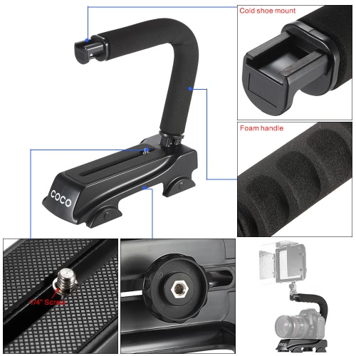 Lightweight Video Camera Handheld Handle Grip Stabilizer Bracket ...