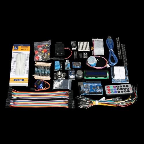 Ultimate UNO R3 Starter Kit for Arduino Servo Motor Relay RTC LED with Stepper Motor LCD1602 PIR ...