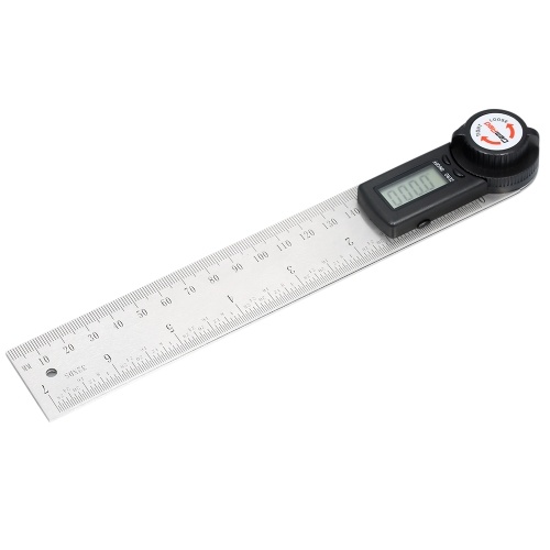 GemRed 2-in-1 Digital Angle Rule Goniometer Angle Gauge Stainless Steel ...