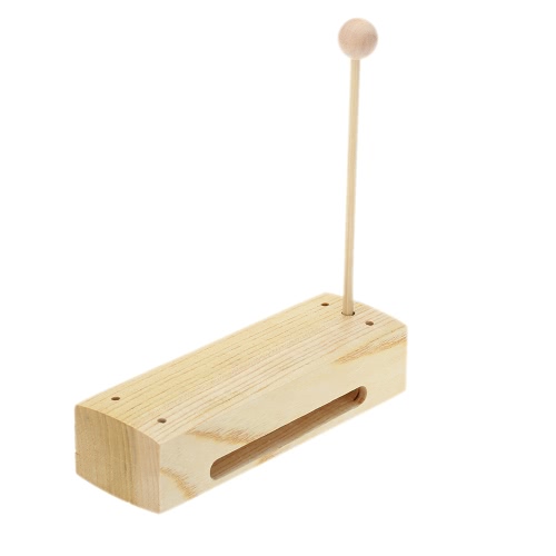 Wooden Percussion Block Woodblock with Mallet Exquisite Kid Children ...