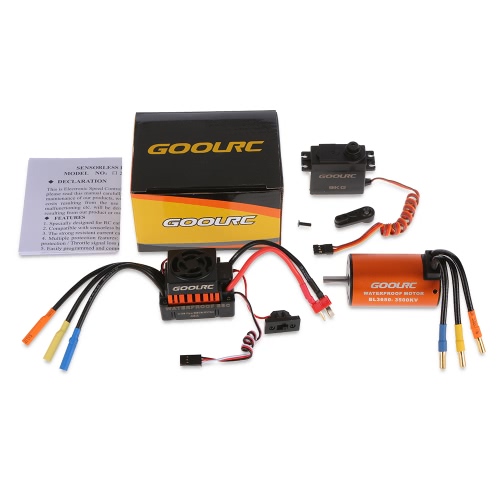 GoolRC 3650 3500KV Motor 45A ESC with 9.0kg Metal Gear Servo Combo Set