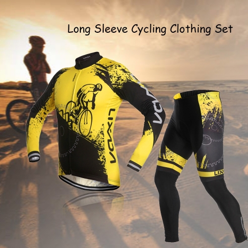 Lixada Unisex Breathable Comfortable Long Sleeve Padded Pants Cycling ...