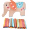 Wooden Blocks Balance Elephant Toy